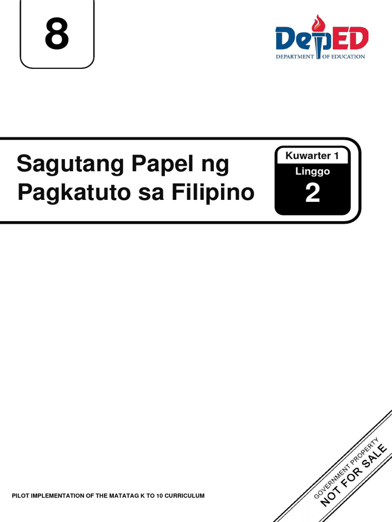 Q1 WS Filipino 8 Lesson 2 Week 2 | PDF