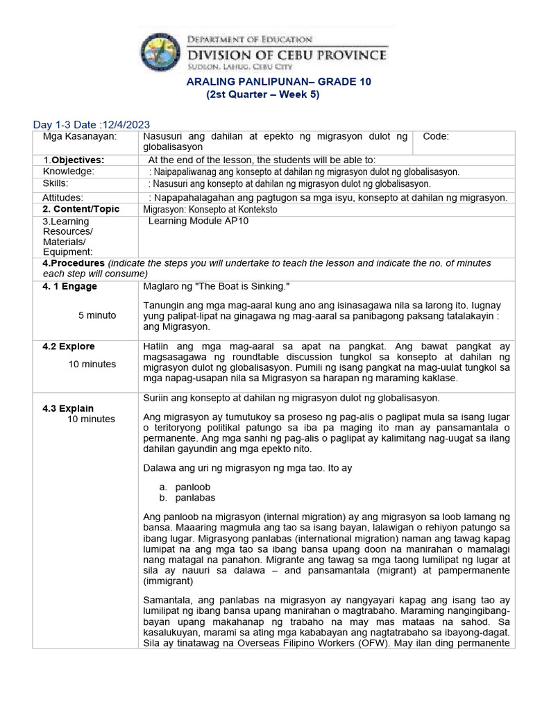 DLP Ap10 Q2 Week5 | PDF