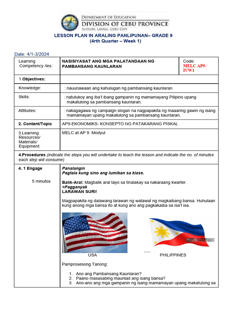 DLP-AP9 Q4- WEEK 1 | PDF