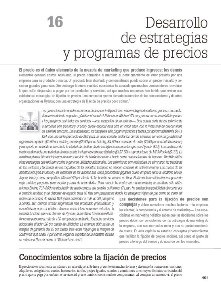 Desarrollo de Estrategias y Programas de Precios | PDF