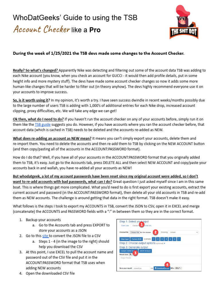 Using TSB Account Checker Like A PRO | PDF | Password | Comma Separated ...