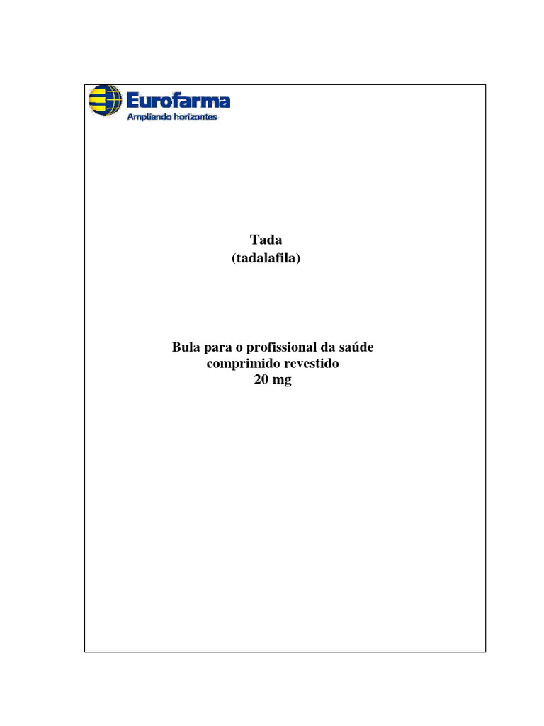 Bula Tada-20mg Profissional | PDF