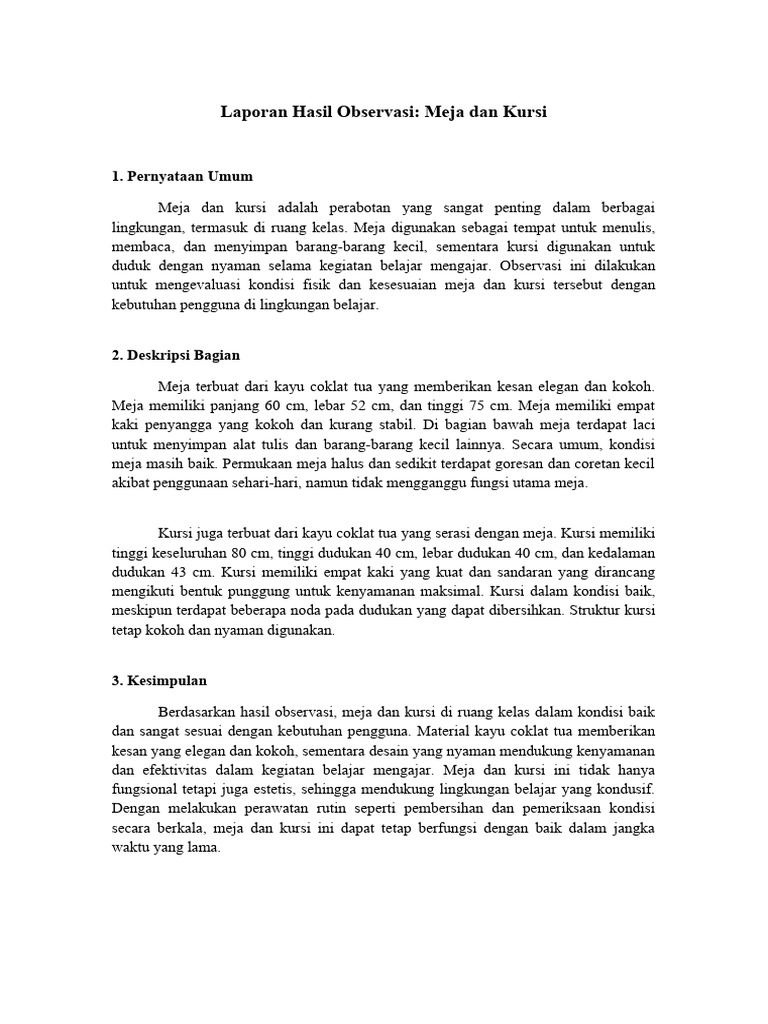 Laporan Hasil Observasi | PDF