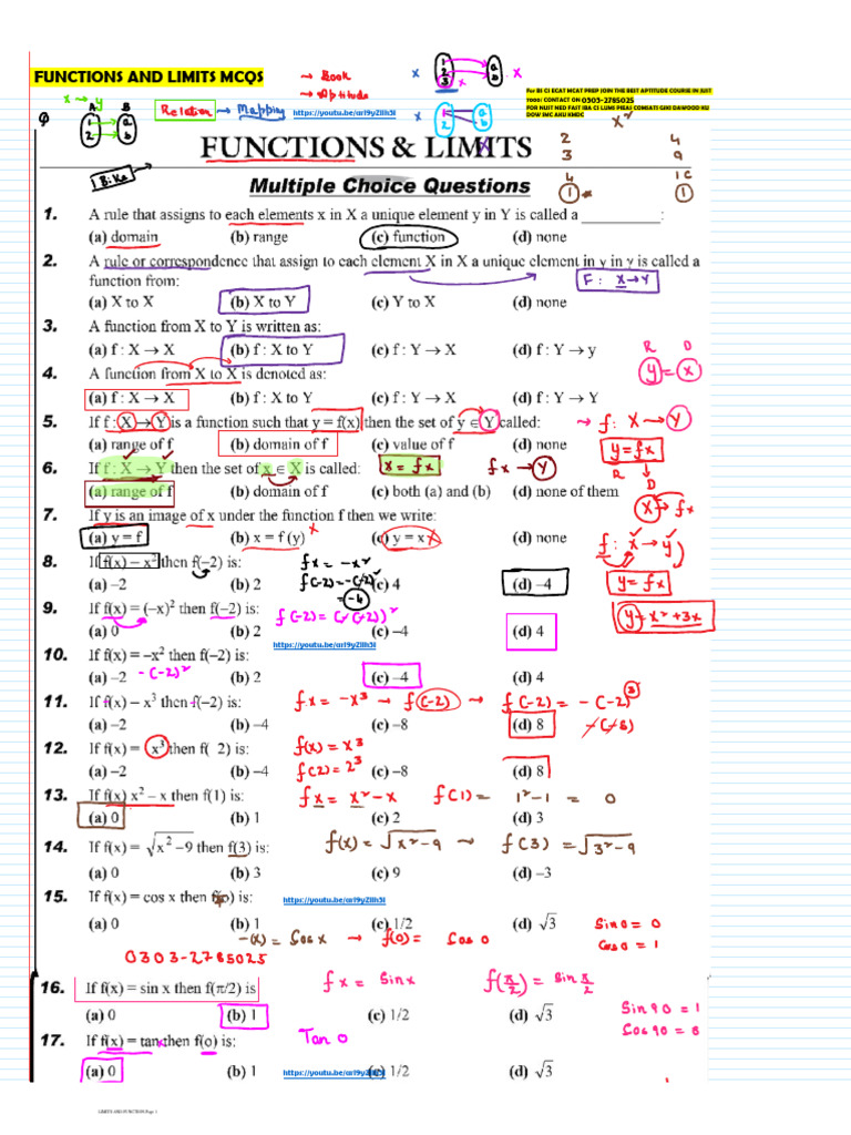 Functions and Limits 02 | PDF