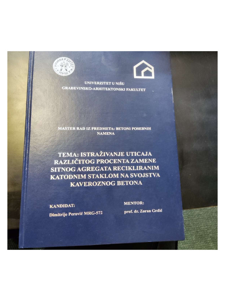 Master Rad Istrazivanje Uticaja Razlicitog Procenta Zamene Sitrnog ...