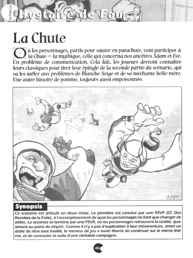 La Chute - Hystoire de Fou (Scénar Backstab) | PDF