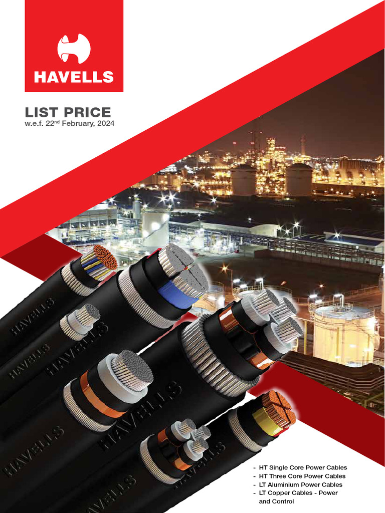 2024 Power Cable Price List | PDF | Wire | Electrical Conductor