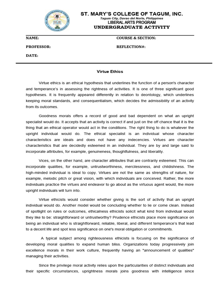 Virtue Ethics | PDF | Virtue Ethics | Virtue