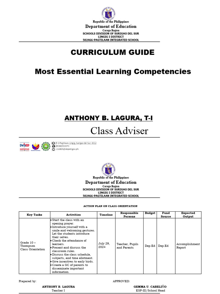 Action Plan DLL Cover | PDF | Human Communication | Pedagogy