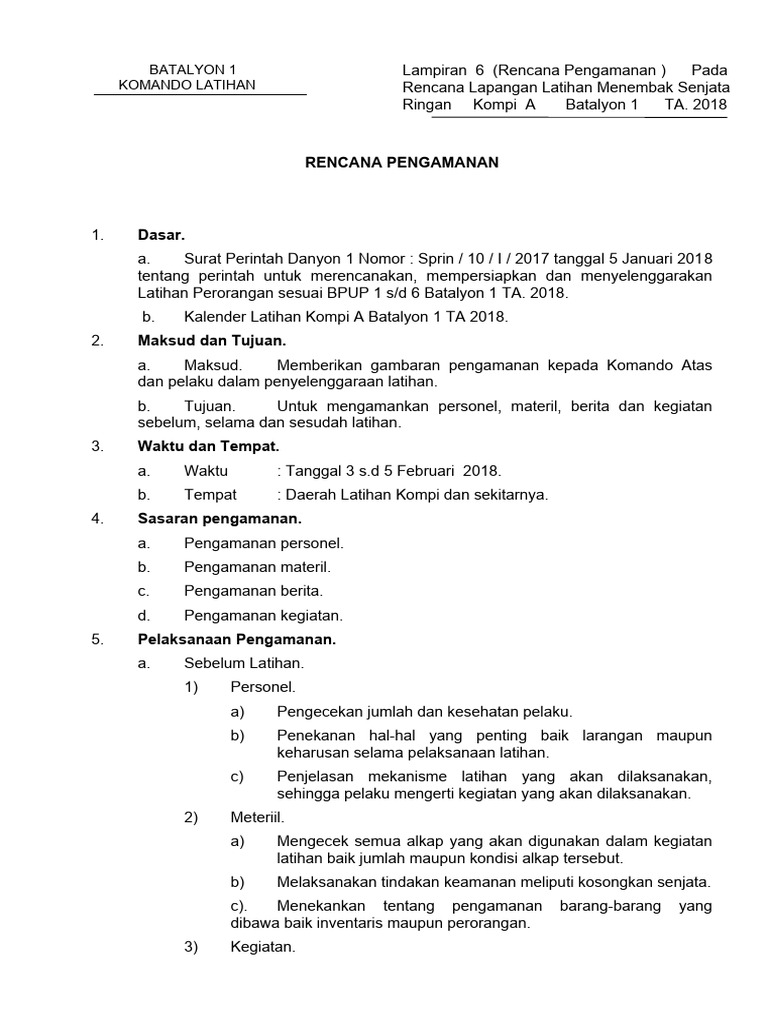 Lampiran 6 Renpam | PDF | Teknologi & Rekayasa
