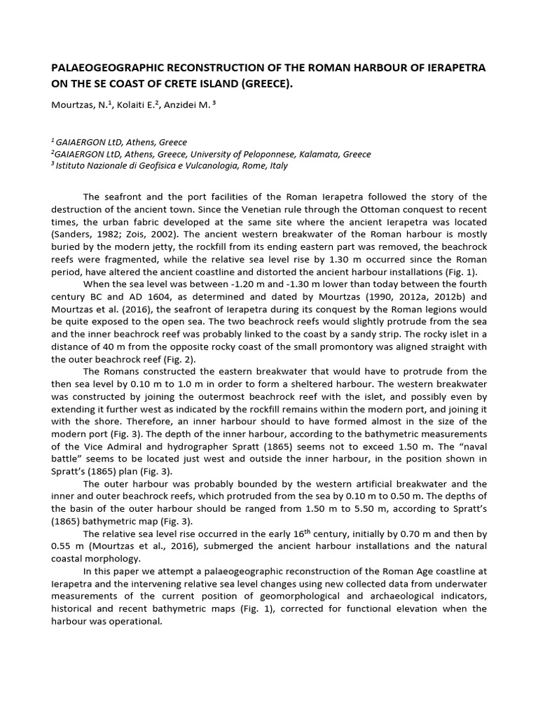 Roman Harbour of | PDF | Greece | Coast