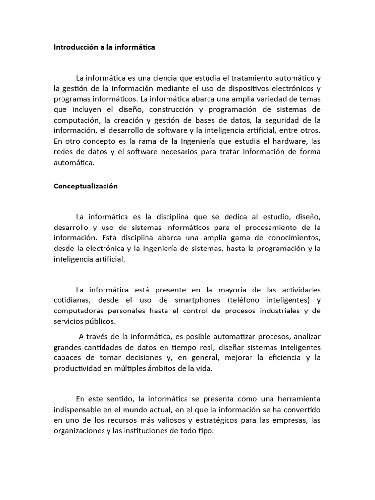 Introducción A La Informática - 115922 | PDF | Informática | Hardware ...
