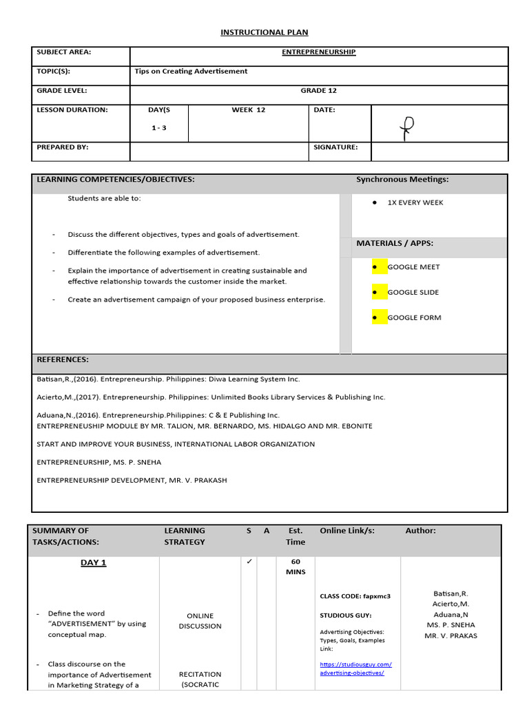 Ip Entrep Week 12 | PDF | Advertising | Behavior Modification