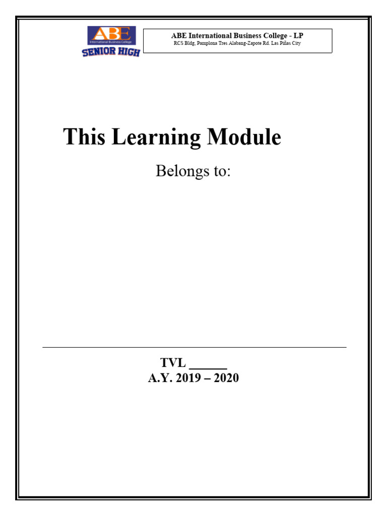 FNB Module | PDF | Learning | Menu