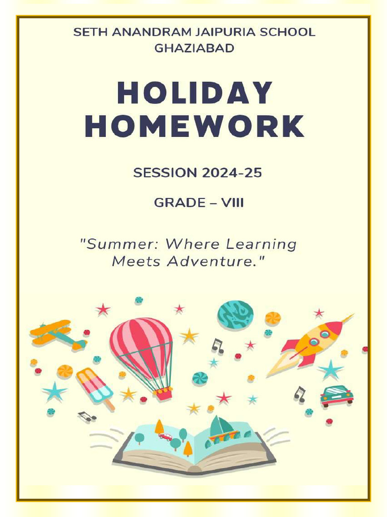 Grade 8 Holiday Homework | PDF | Water Scarcity | Water