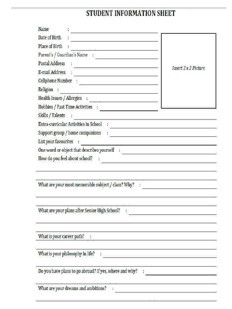 Student Info | PDF