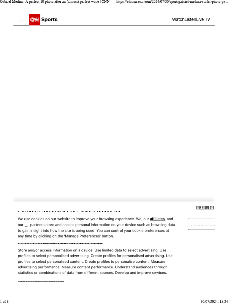 Gabriel Medina - A Perfect 10 Photo After An (Almost) Perfect Wave - CNN | PDF | Http Cookie ...