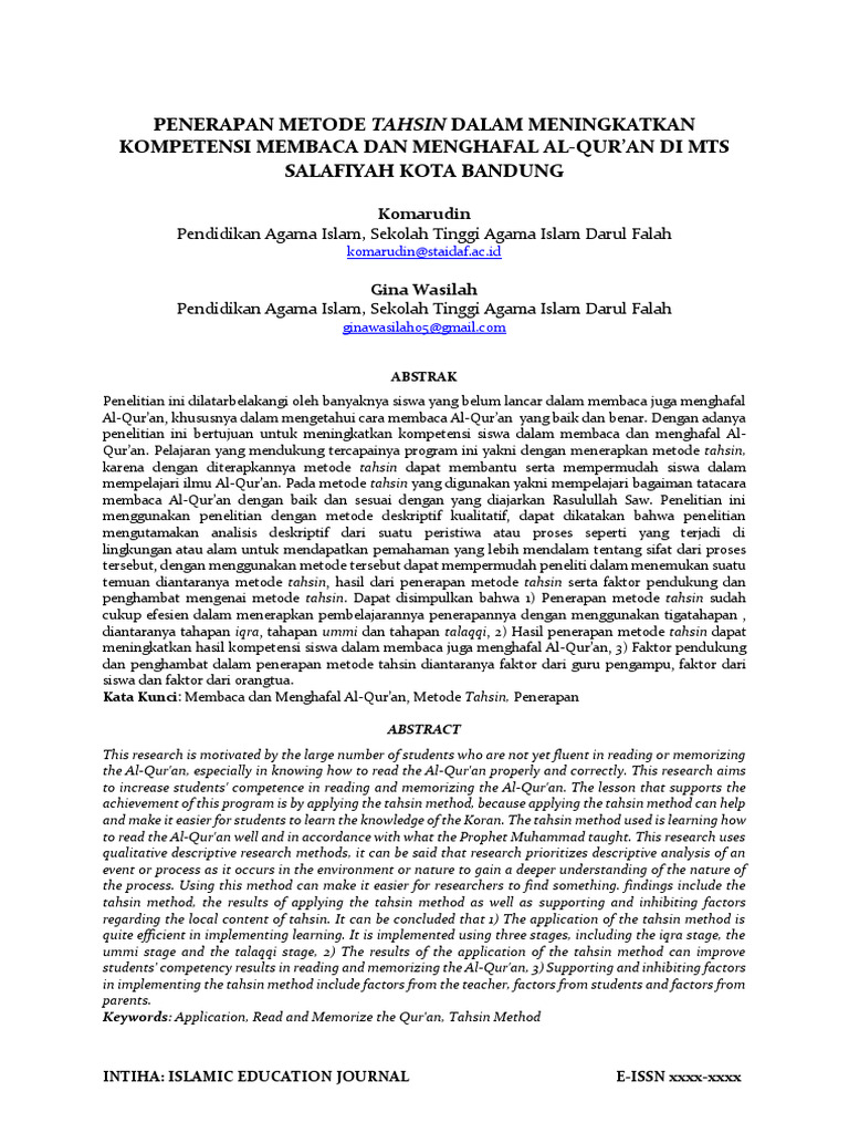 Penerapan+metode+tahsin+dalam+ +1-11 | PDF