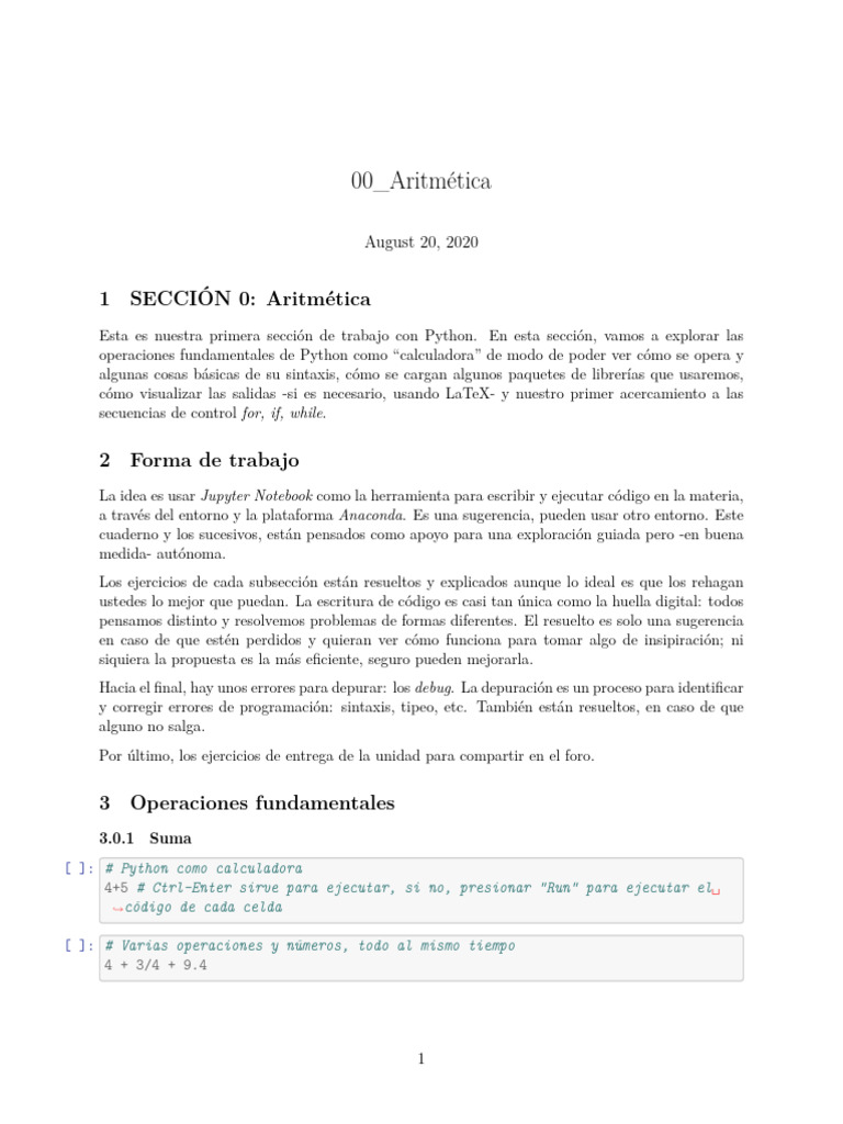 Python - Aritmética | PDF | Python (lenguaje de programación ... Python - Aritmética | PDF | Python (lenguaje de programación ...