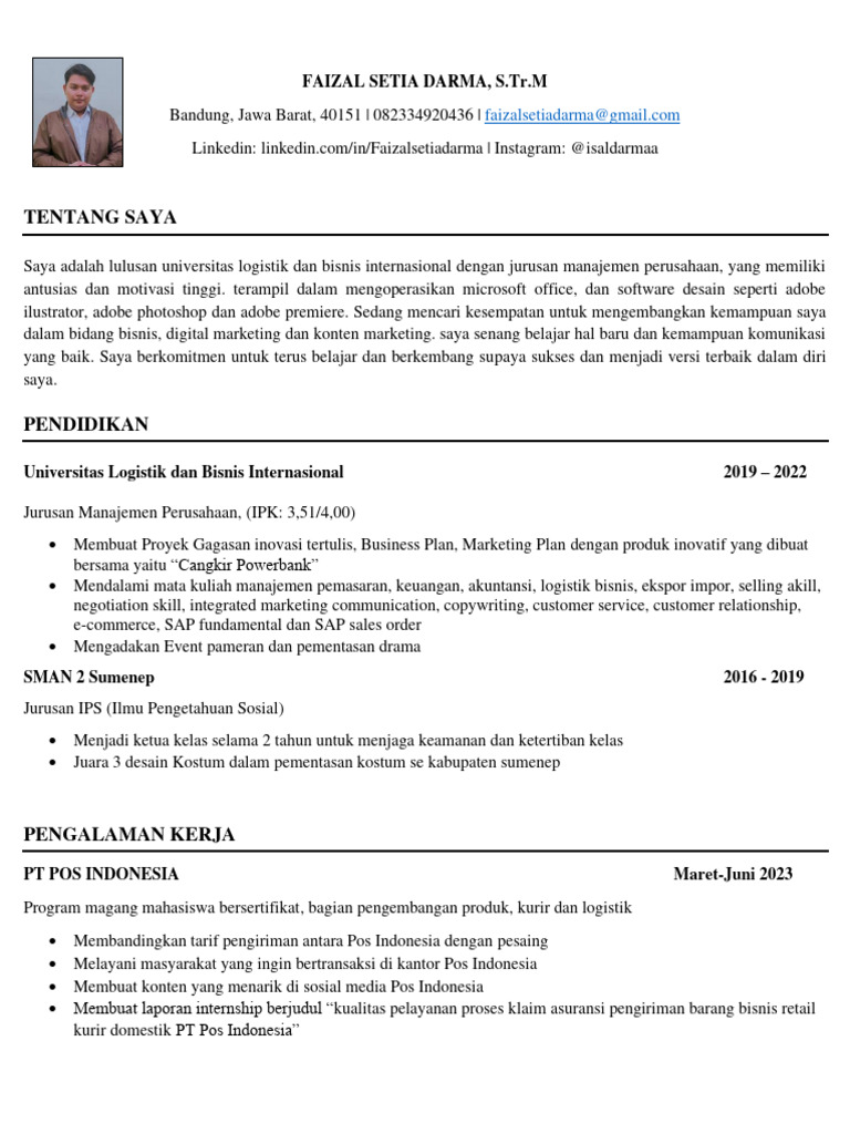 Resume Faizal 9 | PDF | Seni