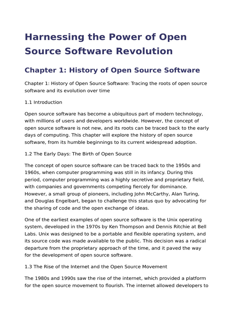 Harnessing The Power of Open Source Software Revolution | PDF | Open ... Harnessing The Power of Open Source Software Revolution | PDF | Open ...