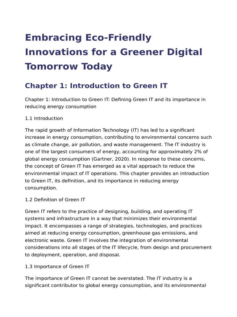 Embracing Eco-Friendly Innovations For A Greener Digital Tomorrow Today ...
