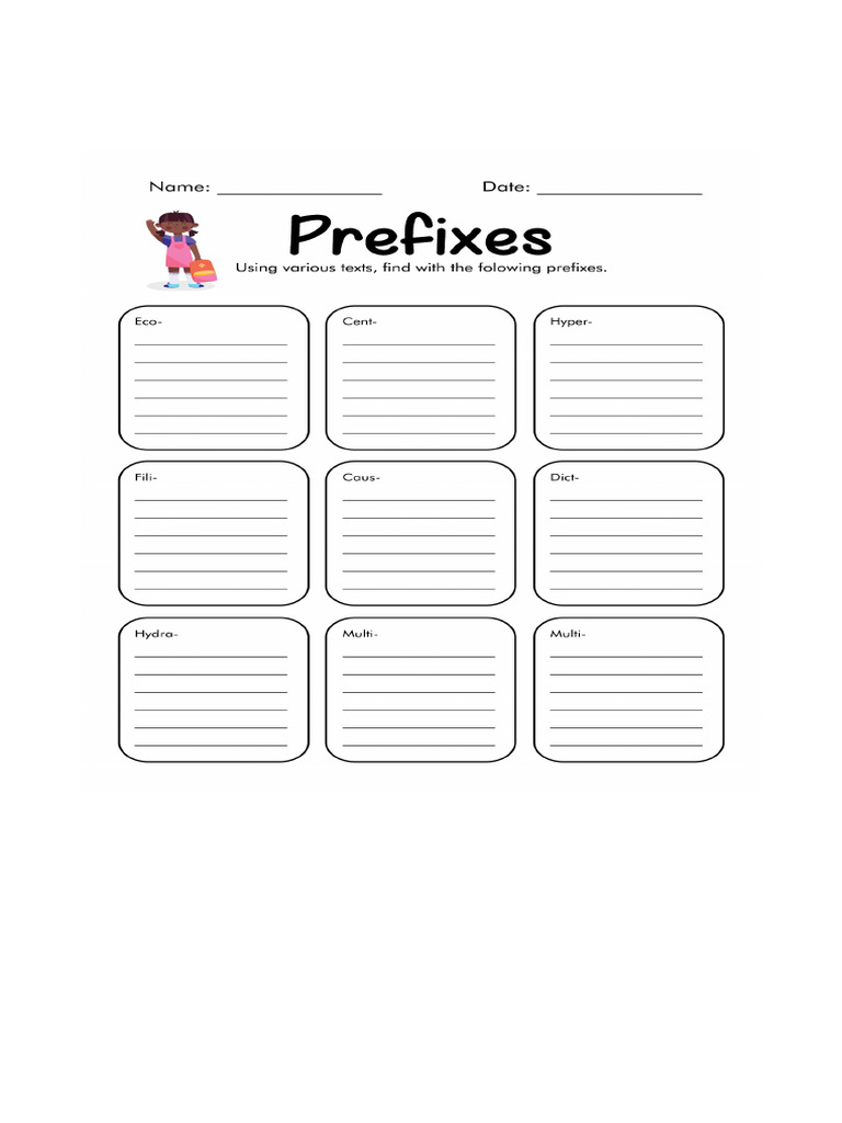 Prefix Suffix Worksheets 2nd Grade 448587.Jpg | PDF