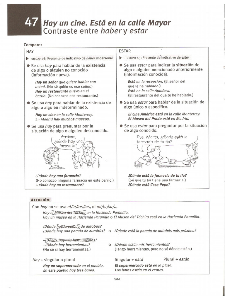 Hay VS Está | PDF