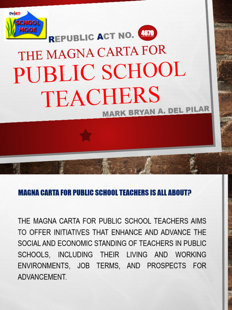 Magna Carta and Salient Presentation - Delpila & Ortega | PDF | Cost Of Living | Teachers