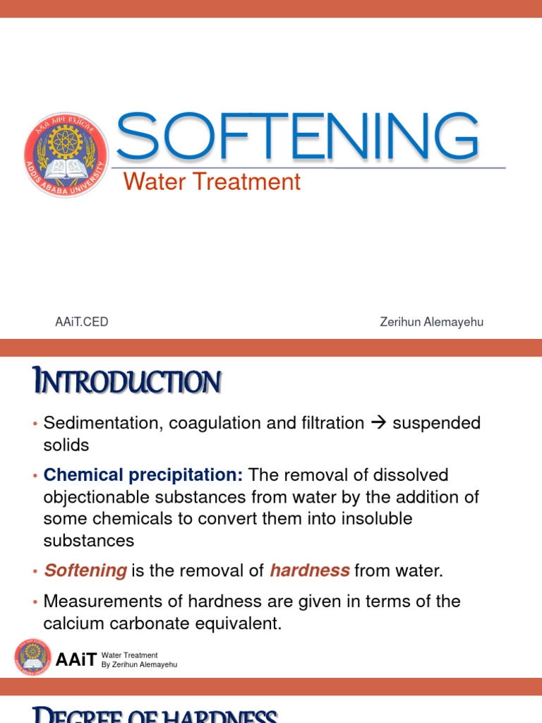 Water Treatment by Softening | PDF | Water Purification | Calcium