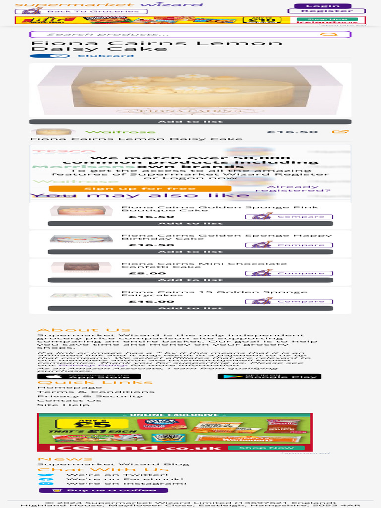 Fiona Cairns Lemon Daisy Cake | PDF | World Wide Web | Internet & Web