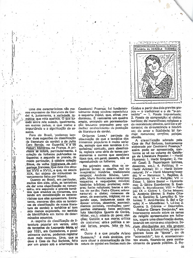Texto 03 - Tentativa de Classificação Do Cordel | PDF