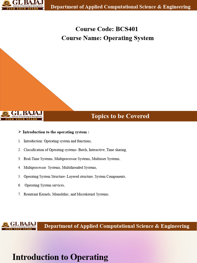 Unit 1 Operatig System 2024 | PDF | Operating System | Kernel (Operating System)