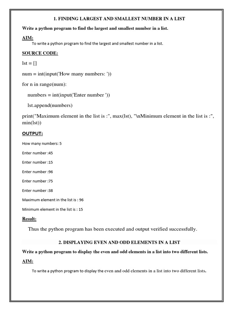 Term 2 - Practical Programs 2021 | PDF | Mean | Python (Programming ...