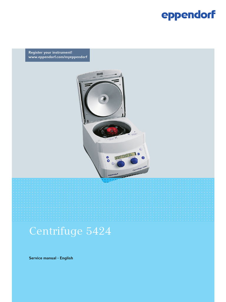 Service-Manual Centrifuge-5424 Eng | PDF | Centrifugation | Centrifuge