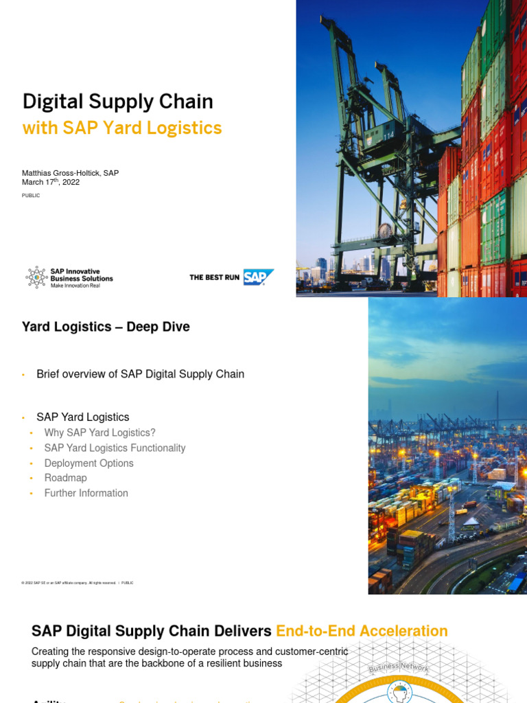 2022 SAP Logistics Yard Logistics Solution Overview - March 17, 2022 ...