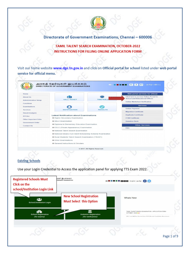 Instructions To Fill Online Ttse Appllication | PDF | Login | Computing