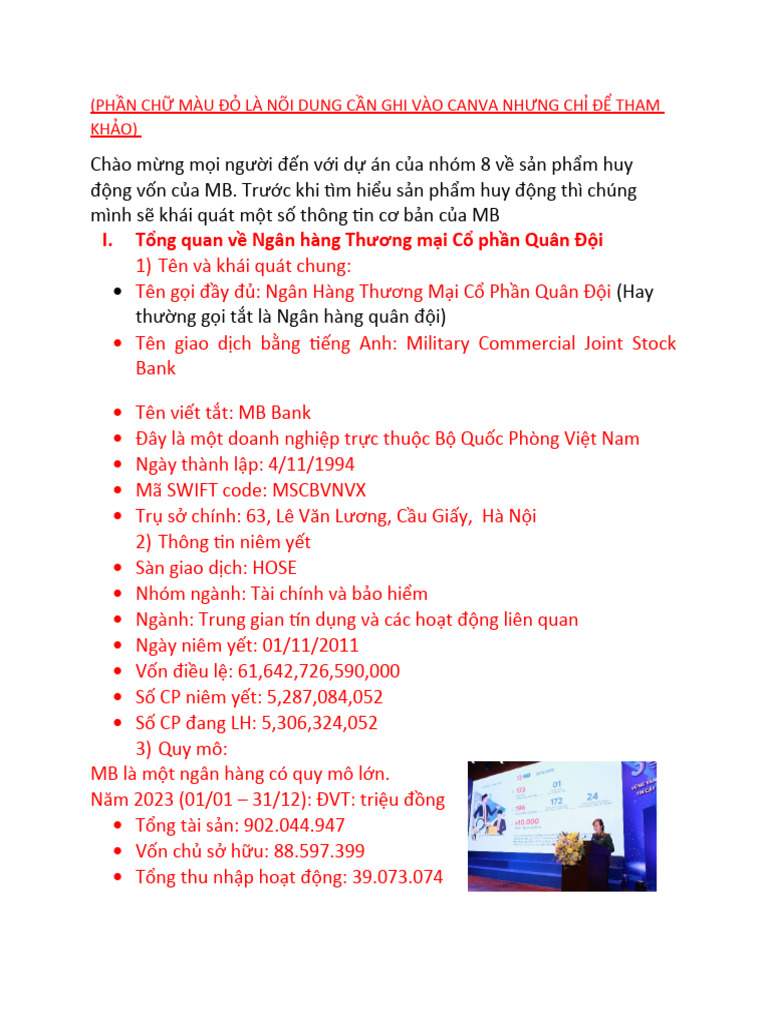 SP huy động vốn MB | PDF