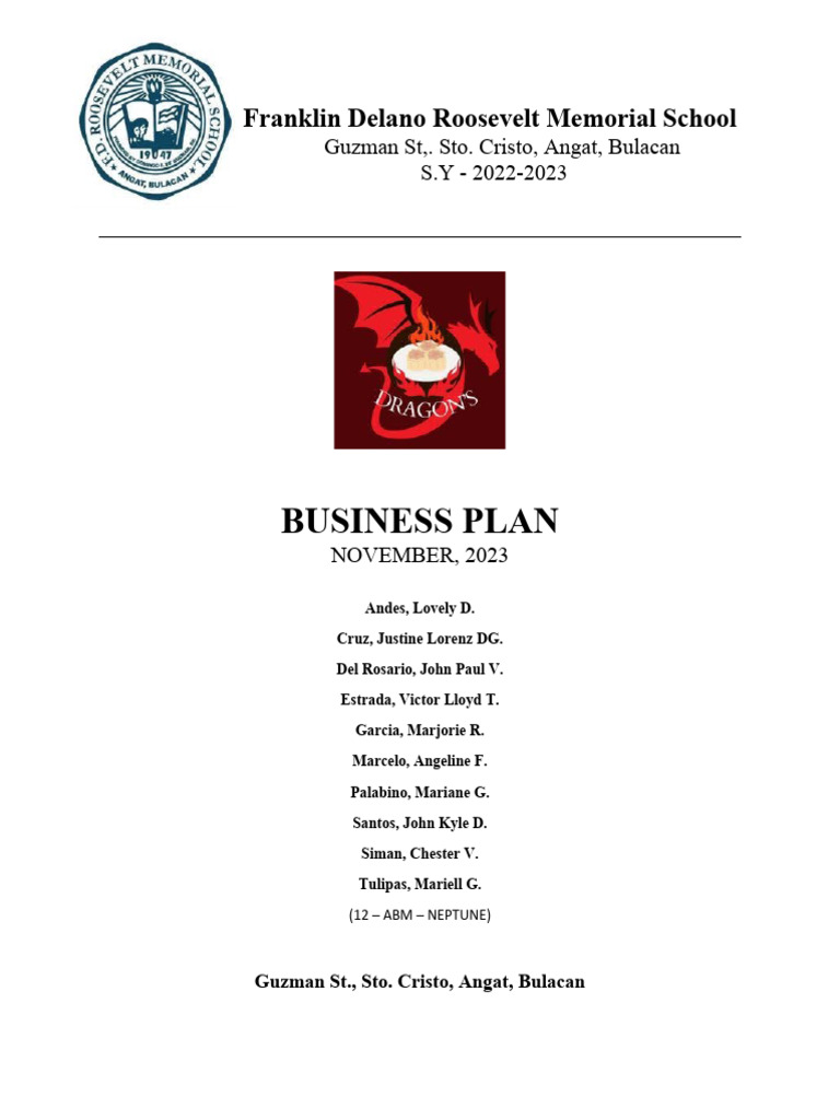 Business Plan GR 12 | PDF | Logistics | Supply Chain