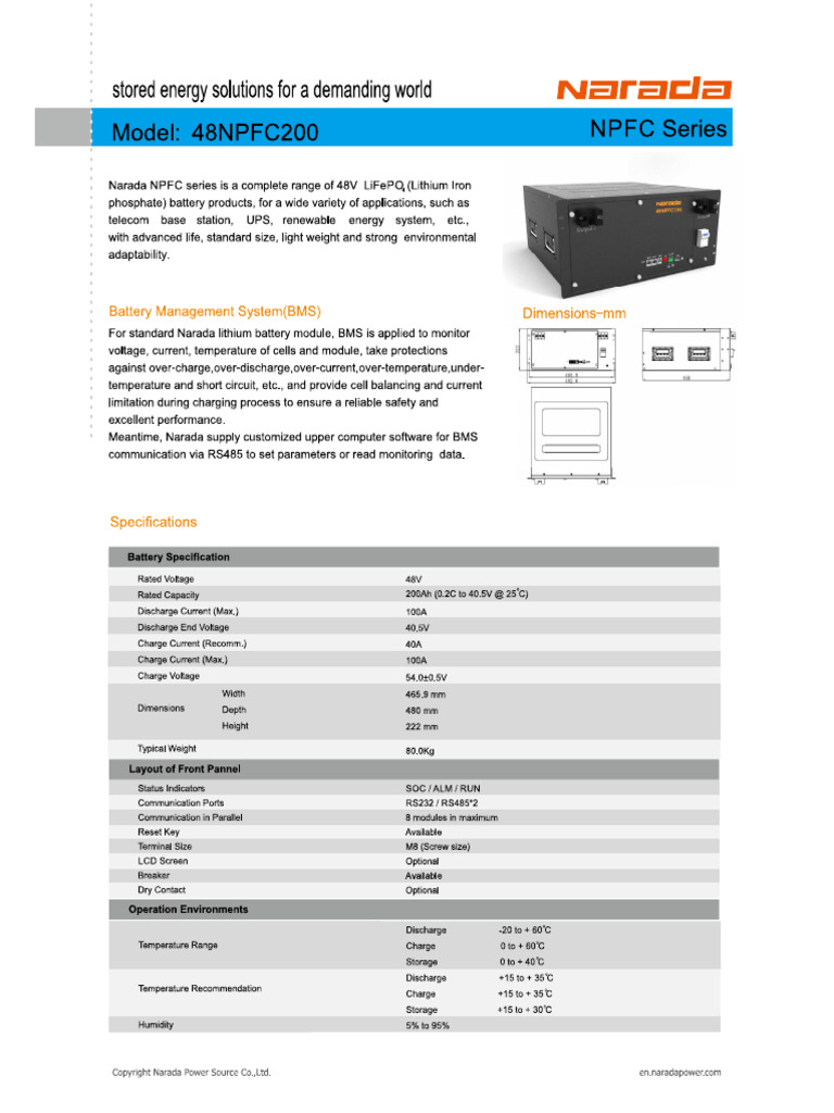 Narada 48NPFC200 v1 | PDF