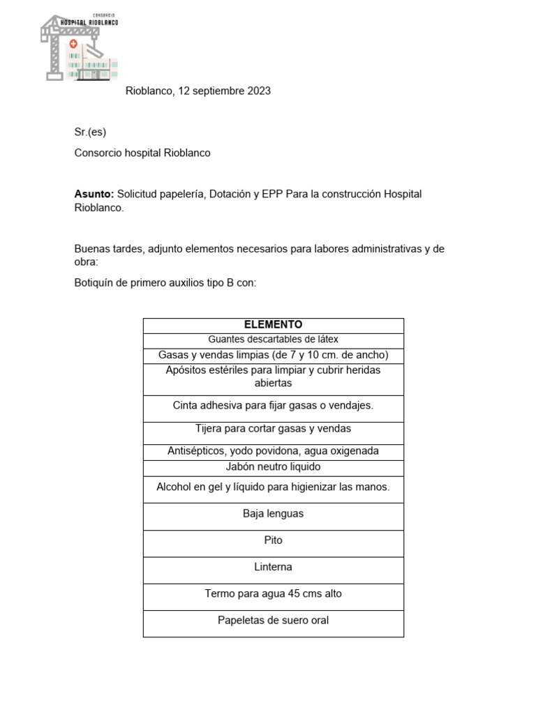 Requisición para Funcionamiento y EPPs | PDF