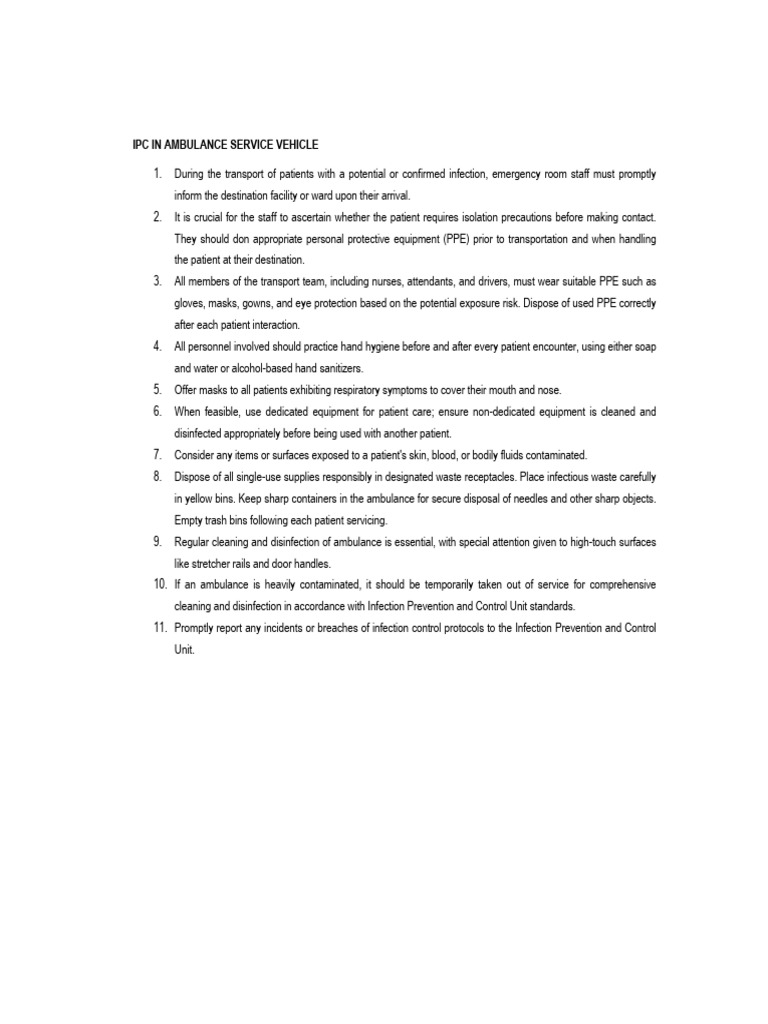 Open IPC IN AMBULANCE SERVICE VEHICLE | PDF