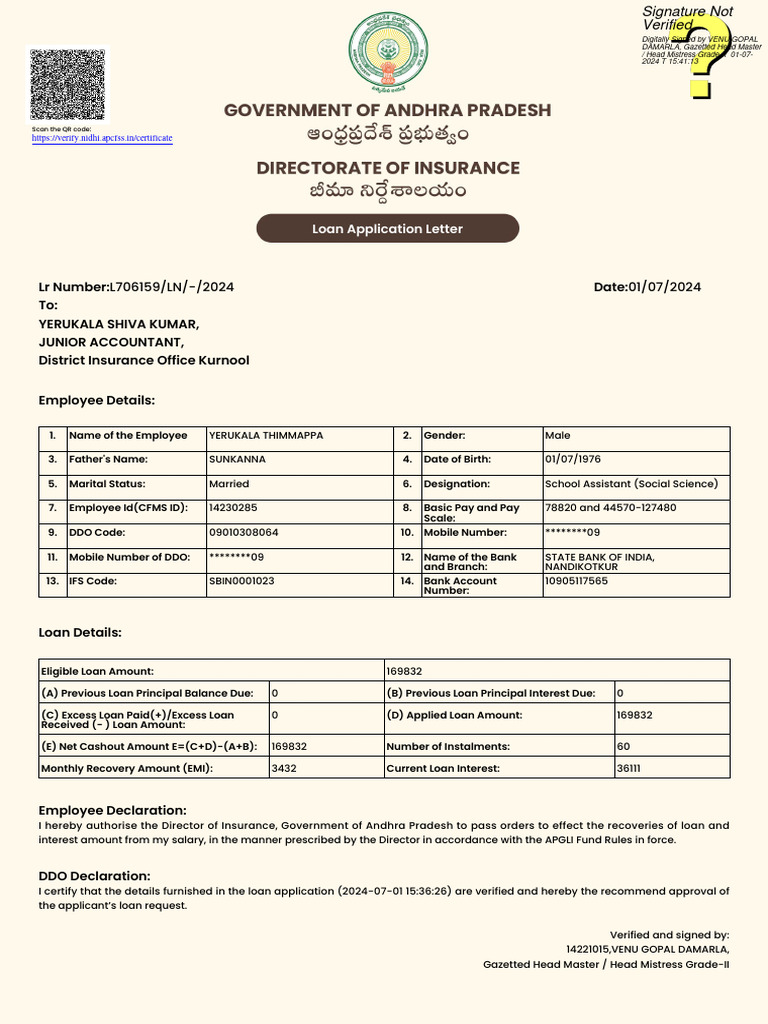 DDO Esigned File-14230285 | PDF | Loans | Personal Finance