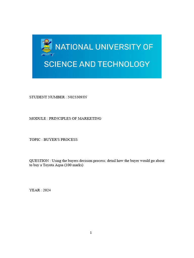 Nyashadzashe Moyo N0233093N | PDF | Procurement | Option (Finance)