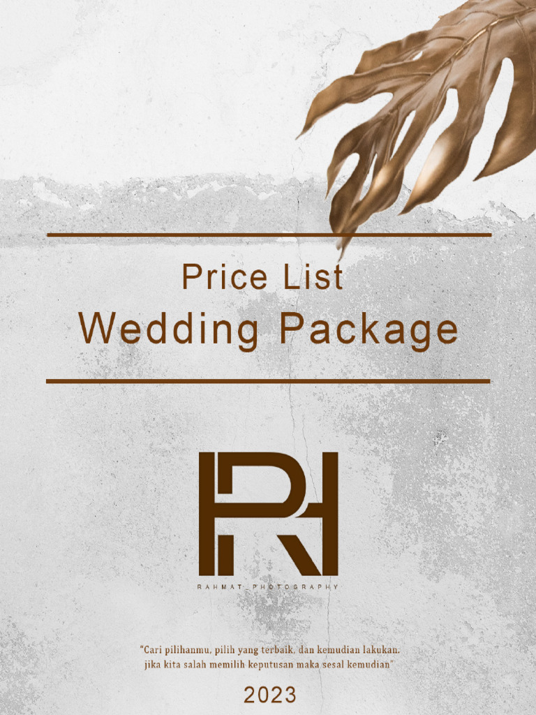 Price List Wedding | PDF