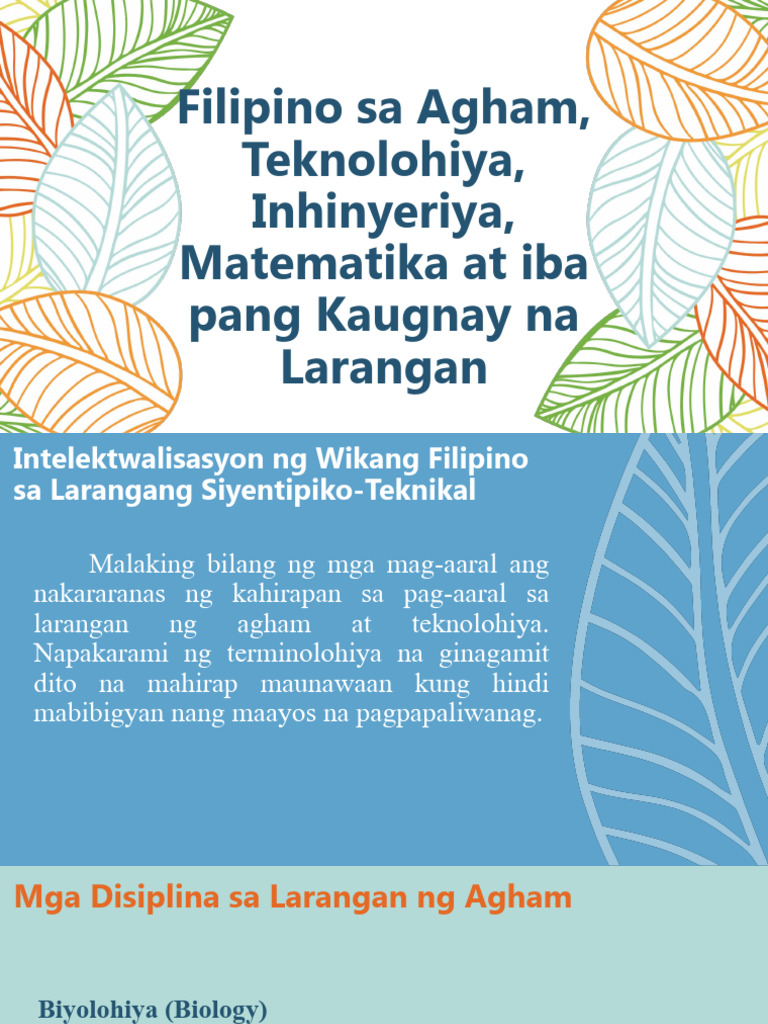 Filipino Sa Agham Teknolohiya Inhinyeriya | PDF