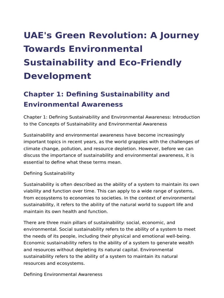 UAE's Green Revolution - A Journey Towards Environmental Sustainability ...