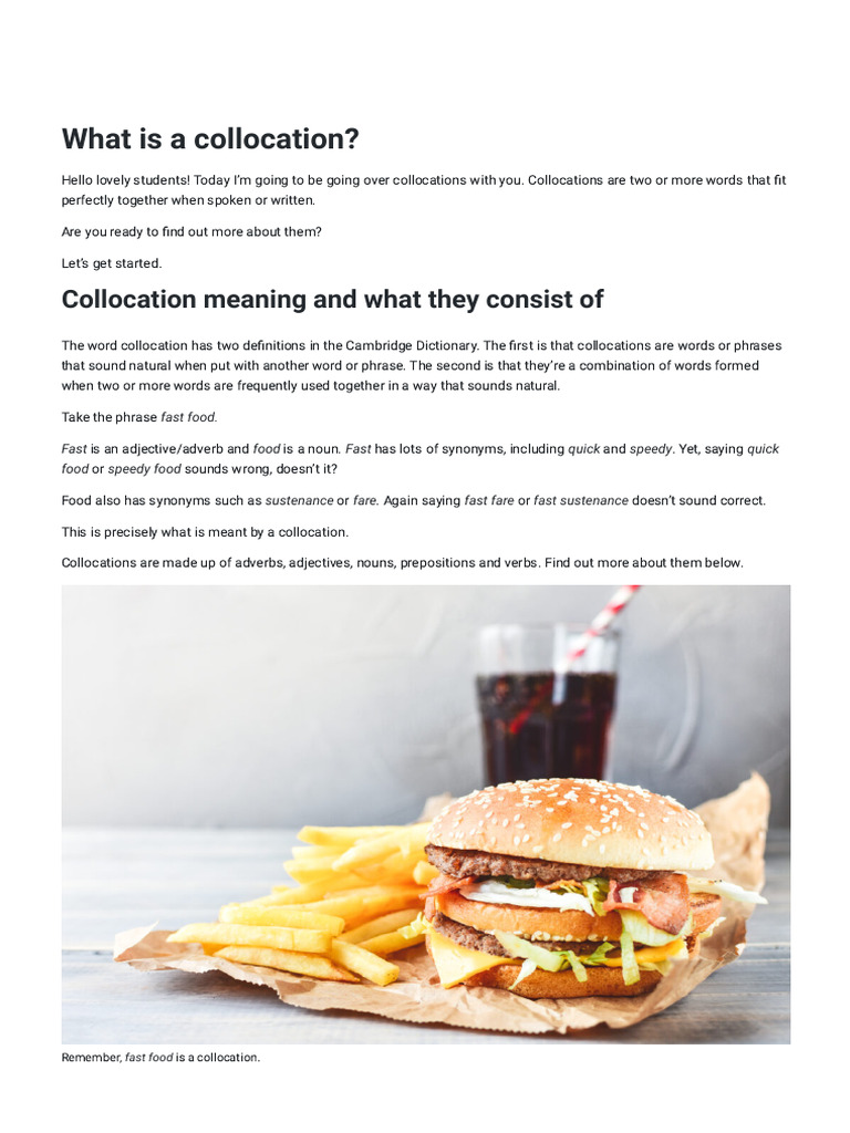 What Is A Collocation - English With Lucy | PDF | English Language ...