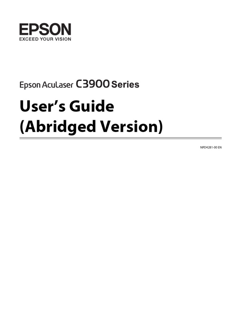 Epson 327483 Eu | PDF | Menu (Computing) | Printer (Computing)