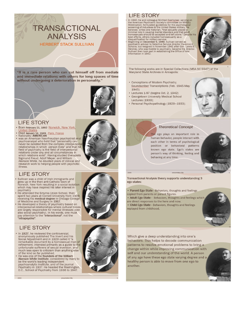Transactional Analysis Theory | PDF